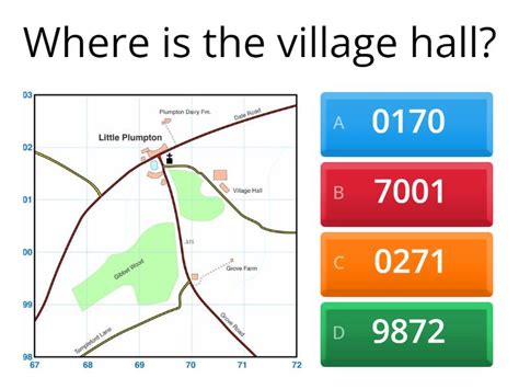 4 Digit Grid References On A Map Quiz