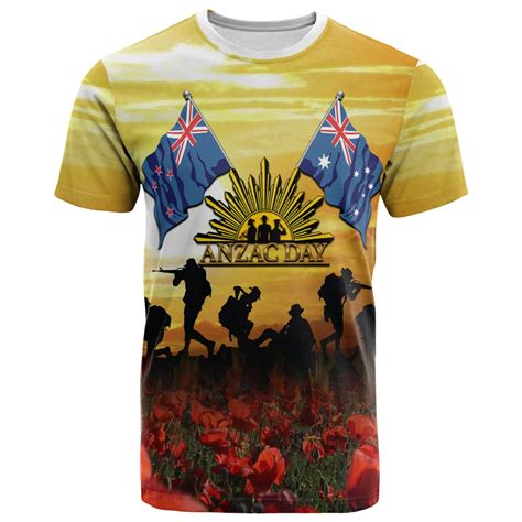 Australia Anzac T Shirt Australian And New Zealand Army Corps
