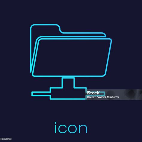 청록색 Ftp 폴더 라인 아이콘 파란색 배경에 고립입니다 소프트웨어 업데이트의 개념 Ftp 전송 프로토콜 라우터 팀워크 도구 관리 복사 프로세스 정보 벡터 일러스트 0명에