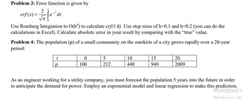 Solved Problem 3 Error Function Is Given By 2 Erf X Dt 了