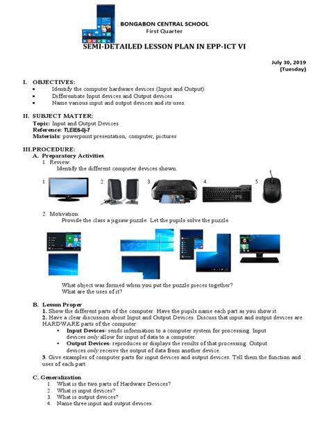semi detailed lesson plan in epp ict vi bongabon central school pdf