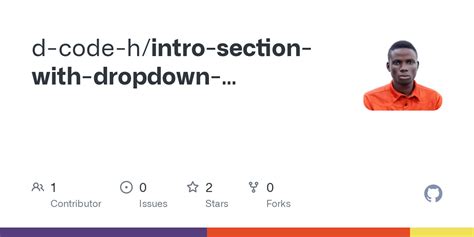 Github D Code H Intro Section With Dropdown Navigation Main