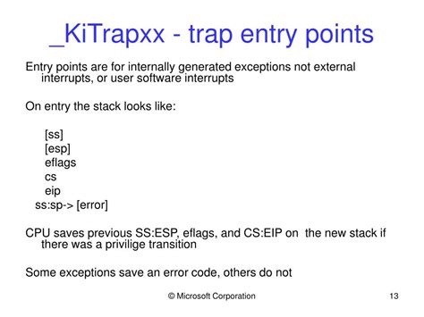 Ppt Windows Kernel Internals Traps Interrupts Exceptions Powerpoint Presentation Id547739
