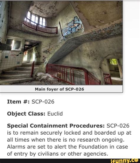 Item Scp 026 Object Class Euclid Special Containment Procedures