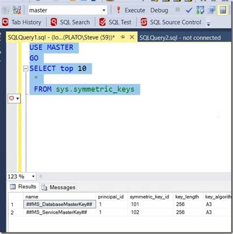 do i have a database master key in a database sqlnewblogger