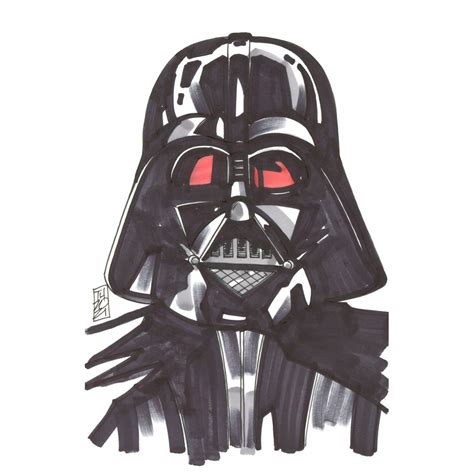 Tom Hodges Darth Vader Star Wars Signed Original 55 X 85