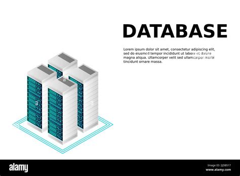 Server Room Isometric Vector Futuristic Technology Of Data Protection