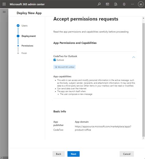 Get Started Deploy Outlook Add In Modern Web Add In Codetwo Email Signatures 365 Users Manual