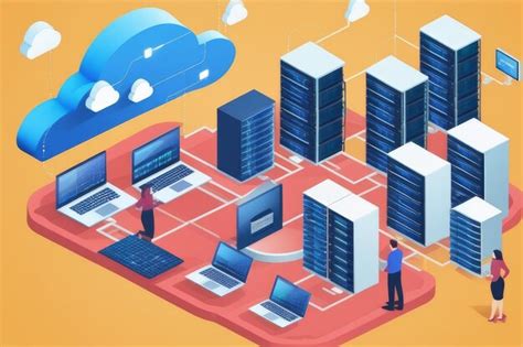 Premium Photo Digital Cloudscape Abstract Isometric Technology In The Virtual Sky