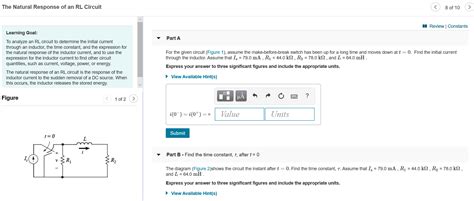 Solved The Natural Response Of An RL Circuit Of Review Chegg Com