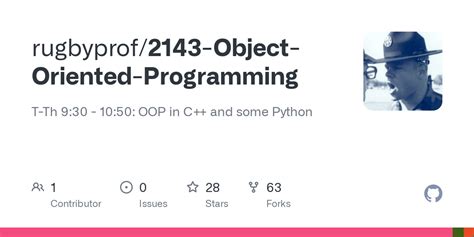 Github Rugbyprof2143 Object Oriented Programming T Th 930 1050