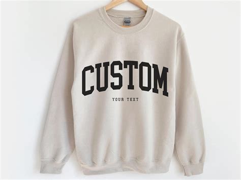 Varsity Font Sweatshirt Custom Text Sweatshirt Custom School Name Large