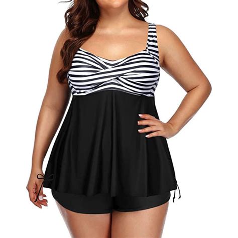 Tankini Two Piece Swimsuit — Curvy Waves