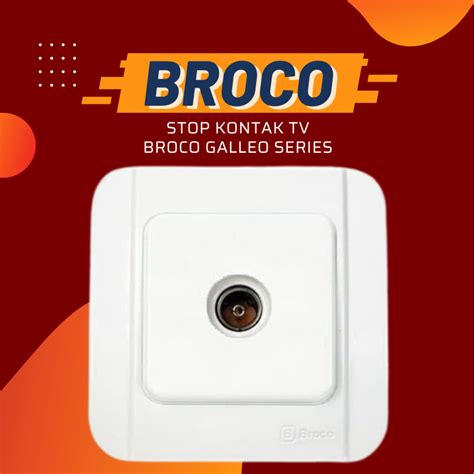 Jual Broco Galleo Putih IB Tanam Snow White Stop Kontak TV Socket