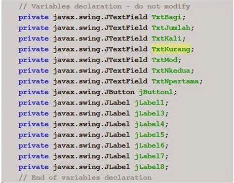 Program Operator Sederhana Dengan Java Desktop Basis Gui Uniqo