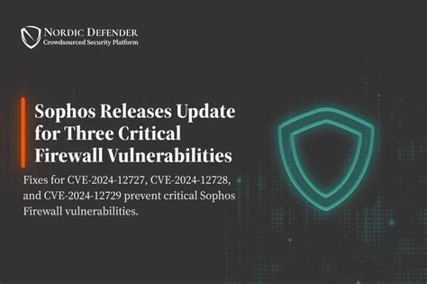 Sophos Releases Update For Three Critical Firewall Vulnerabilities