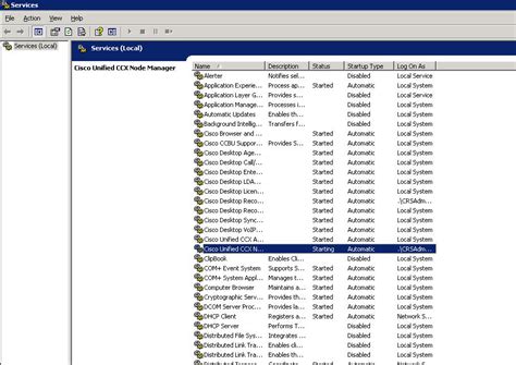 The Cisco Unified Ccx Node Manager Service Hung On Starting Cisco Community