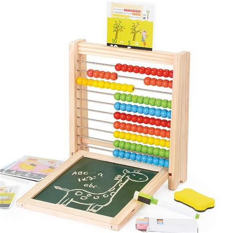 Tabla Din Lemn Educativa Cu Abac Cifre Si Operatii Matematice N EMAG Ro