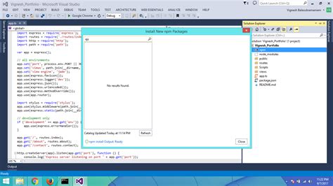 Node Js Unable To Install NPM Package In Visual Studio 2013 Stack
