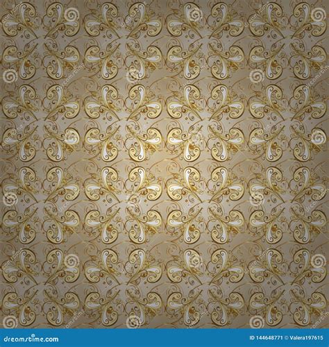 Colecci n Dibujada Mano Plana Del Vintage Stock de ilustración Ilustración de dorado neutro