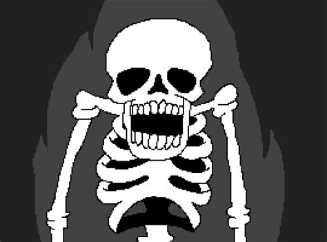 Pixilart Spooky Scary Skeleton By Master Ducky