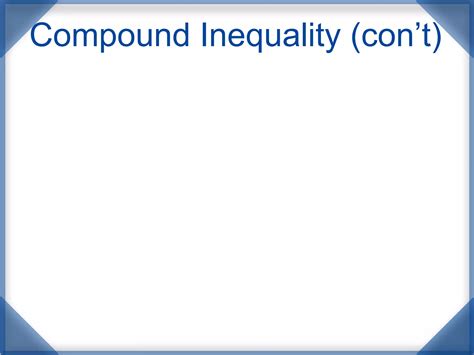 Compound Inequalities Notes Key