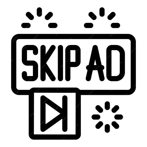 Premium Vector Skip Ad Button Allowing User To Skip Advertisement