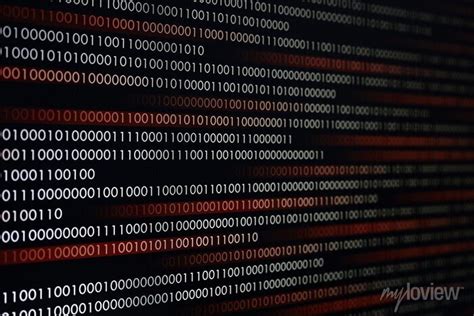 red binary code computer technology background red binary code wall
