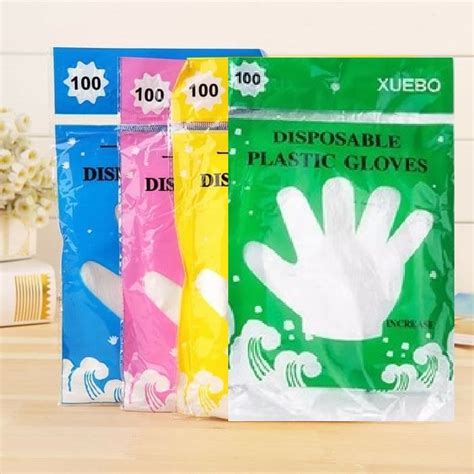 Sarung Tangan Plastik Transparan Isi 100pcs Sekali Pakai Disposible