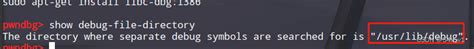 Patchelf后使用堆栈指令时提示无符号信息heap This Command Only Works With Libc Debug