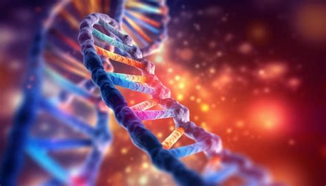 Premium Ai Image A Close Up Of A Double Stranded Dna Model With A Bright Background Generative Ai