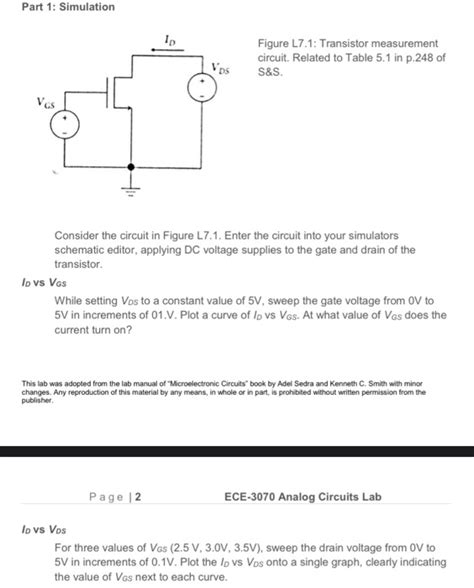 solved part 1 simulation figure l7 1 transistor