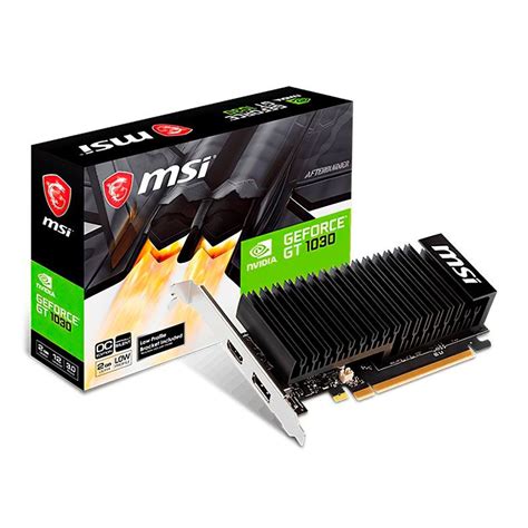 Placa De Video MSI GeForce GT 1030 Low Profile OC 2GB DDR4 64 Bit