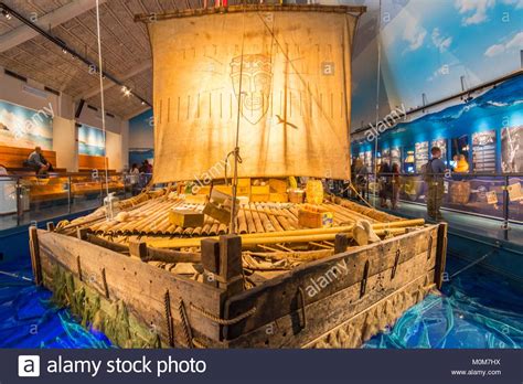 Norwegen Oslo Halbinsel Bygdoy Kon Tiki Museum Von Thor Heyerdahl