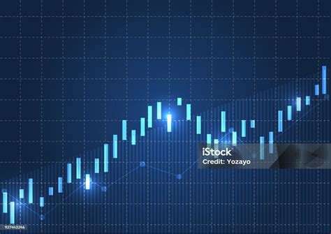 주식 시장 투자 거래의 비즈니스 촛불 스틱 그래프 차트 금융 트렌드 라인 그래프 그래프의 추세를 차트입니다 벡터 일러스트 레이 션 가격에 대한 스톡 벡터 아트 및 기타