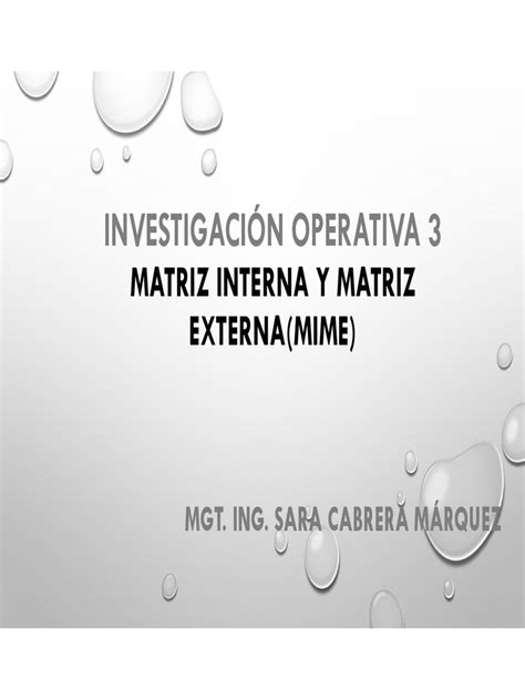 Sesión 10 Matriz Mime Descargar Gratis Pdf Análisis Foda Cognición