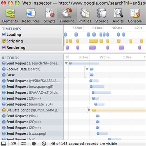 Rendering Frames Added To Web Inspector For WebKit Web Design Ledger