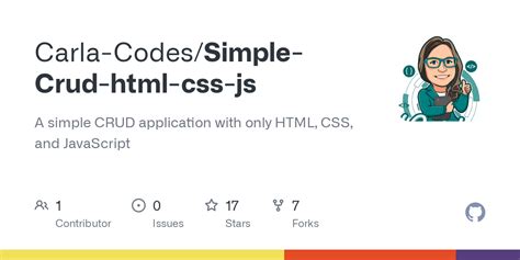 GitHub Carla Codes Simple Crud Html Css Js A Simple CRUD Application