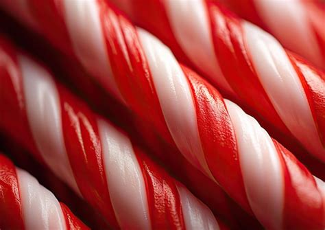 Premium Ai Image A Hyperrealistic Closeup Of A Candy Cane Capturing