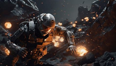 Premium Ai Image Closeup Futuristic Asteroid Space Mining Operator High Fidelity Detail