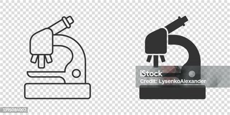 평면 스타일의 현미경 아이콘 격리된 배경에 대한 실험실 돋보기 벡터 그림입니다 생물학 악기 사인 비즈니스 개념 0명에 대한 스톡 벡터 아트 및 기타 이미지 Istock