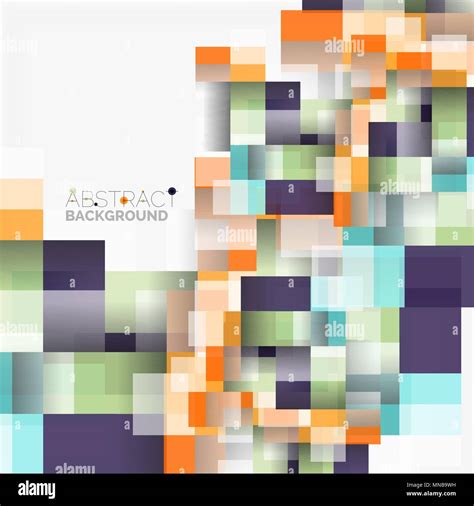 Abstract Blocks Template Design Background Simple Geometric Shapes On White Straight Lines And