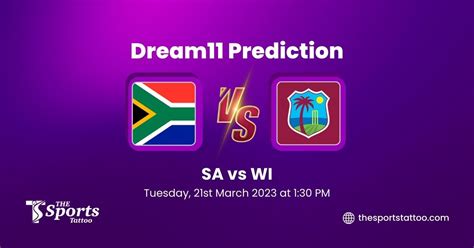 Sa Vs Wi 3rd Odi Dream11 Prediction Fantasy Cricket Tips Dream11 Team