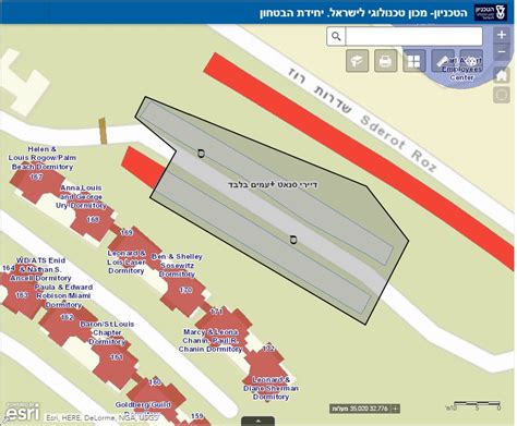 פירוט מקומות חנייה לסטודנטים בעלי תווית דיירי מעונות יחידת ביטחון