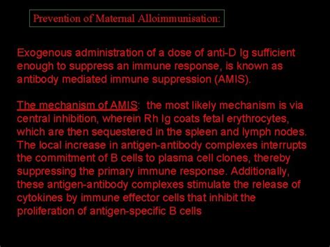 Maternal Isoimmunisation Maternal Isoimmunisation Maternal