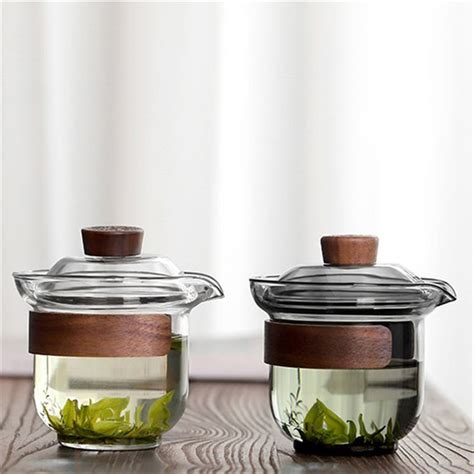 Galemusic Traditional Chinese Kung Fu Tea Set Heat Resistant Glass