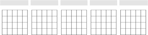 Empty Guitar Chord Chart Blank Diagrams Without Nut
