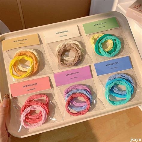 Jual Gelang Karet Warna Warni Tali Rambut Wanita Elastisitas Tinggi
