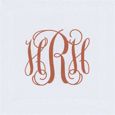 Huddleson Linens Hrh Monogram Cocktail Napkin Set