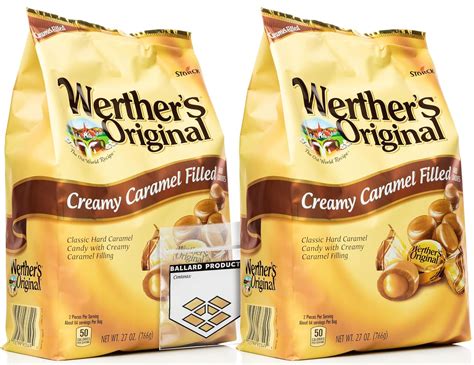 Werthers Original Creamy Caramel Filled Pack Of 2 Bulk Bags Of Hard Candy